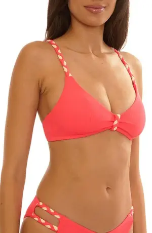 BECCA By Rebecca Virtue Bralette Bikini Top - Caliente