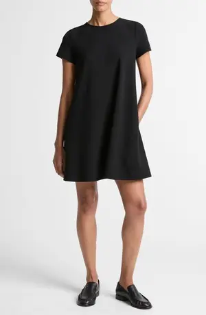 Vince Bias Swing Dress - Black