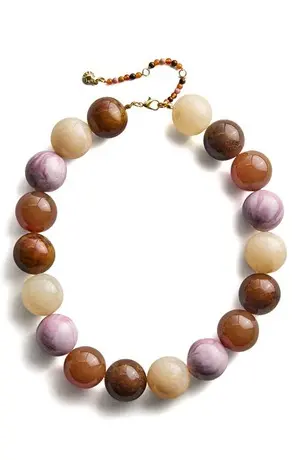 Baublebar Jane Semiprecious Beaded Statement Necklace - Brown Multi