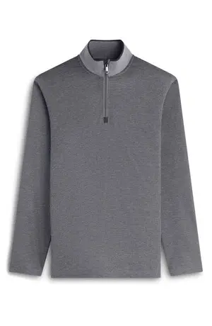 Bugatchi Quarter-zip Pullover - Graphite