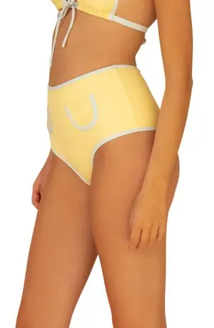 MONTCE Polly Contrast Trim Bikini Bottoms - Sunshine