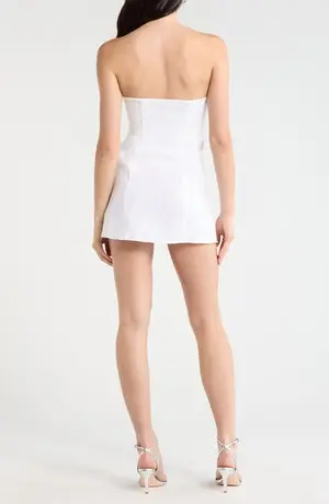 REFORMATION Aurina Linen Strapless Top