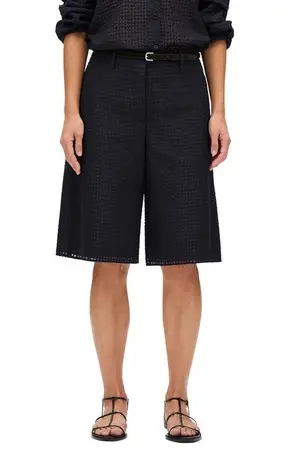 Another Tomorrow Gingham Bermuda Pant