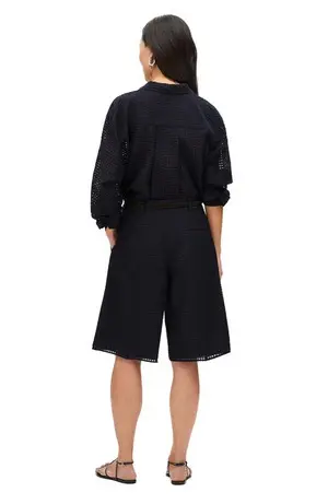 Another Tomorrow Gingham Bermuda Pant