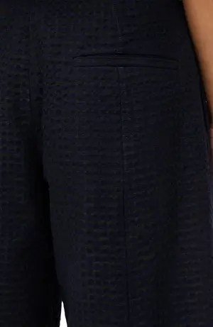 Another Tomorrow Gingham Bermuda Pant