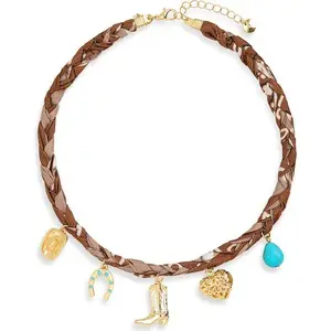 Bp. Bandana Charm Necklace - Brown