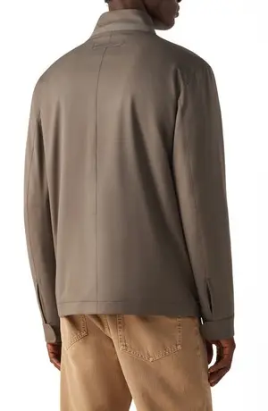 Zegna Microfiber Field Jacket - Dark Taupe