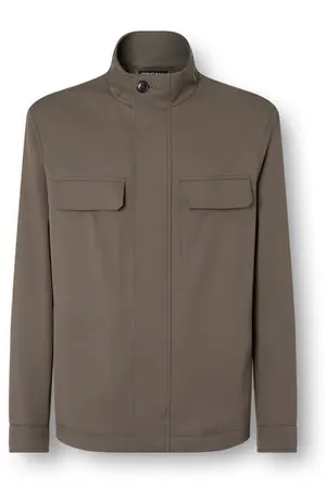Zegna Microfiber Field Jacket - Dark Taupe