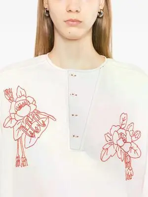 KINYAN LAM Floral Embroidered Blouse
