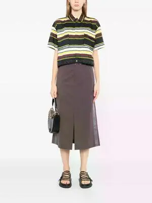 Sacai Panel Midi Skirt - Brown