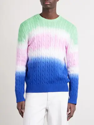 Polo Ralph Lauren Dégradé Cable-knit Cotton Sweater