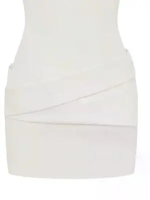 Alex Perry Strapless Drape Mini Dress - Neutrals