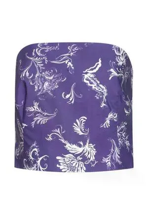 Rosie Assoulin Floral Print Sleeveless Top - Purple