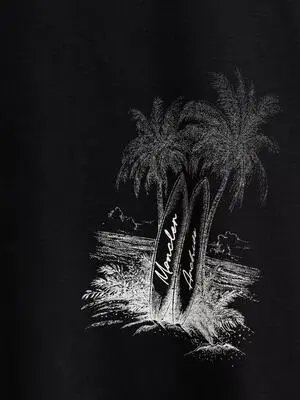 Moncler Beach Printed T-shirt - Black