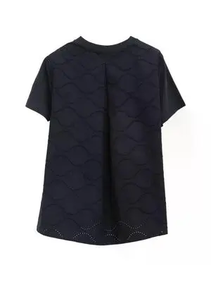 Moncler Eyelet Short-sleeve T-shirt - Blue