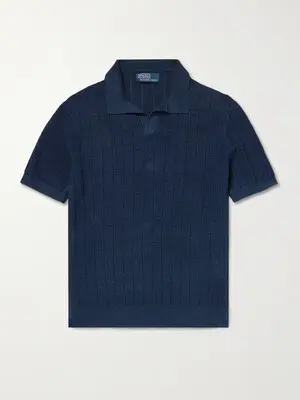 Polo Ralph Lauren Open-collar Ribbed Linen Polo Shirt