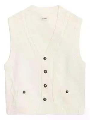 Zadig&Voltaire Cable-knit Vest - Neutrals