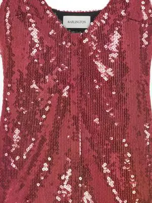 16Arlington Kal Sequinned Midi Dress - Red