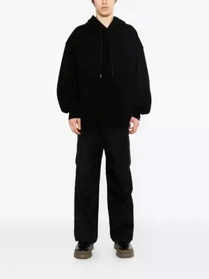 JUUN.J Drawstring Hooded Sweatshirt - Black