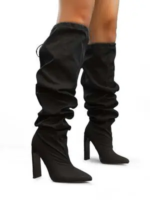 Frederick's Of Hollywood Margaret Over-the-knee Boots - Black