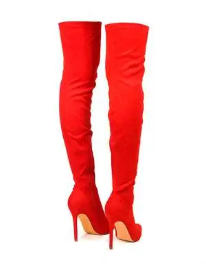 Frederick's Of Hollywood Gisele Stretchy Over-the-knee Heeled Boots