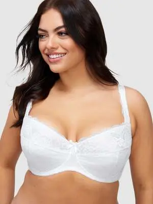 Frederick's Of Hollywood Voluptuous Full Figure Push Up Bra White
