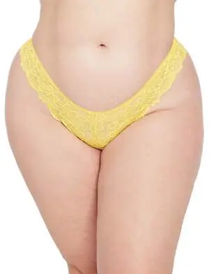 Frederick's Of Hollywood Jessica Lace Tanga - Snapdragon/pristine