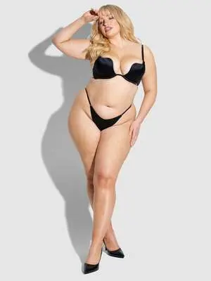 Frederick's Of Hollywood Lexi Liquid Satin G-string - Black