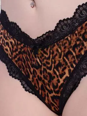 Frederick's Of Hollywood Jenna Micro G-string - Leopard/black