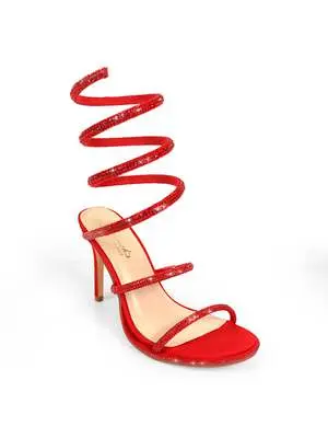 Frederick's Of Hollywood Lexia Rhinestone Heel - Red