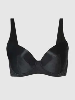 Frederick's Of Hollywood Va Va Voom Satin Full Figure Push Up Bra - Black