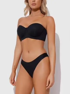 Frederick's Of Hollywood No Show Lasercut Micro Front & Mesh Back Tanga