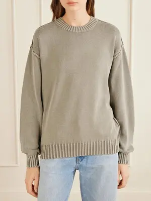 Aimé Leon Dore Inside-out Cotton Crewneck Sweater - Gray