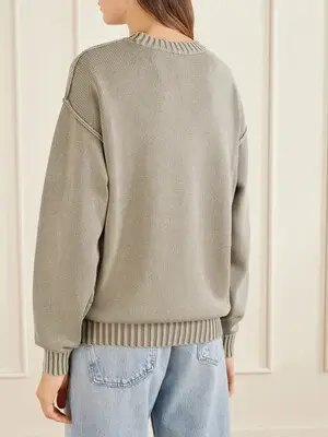 Aimé Leon Dore Inside-out Cotton Crewneck Sweater - Gray