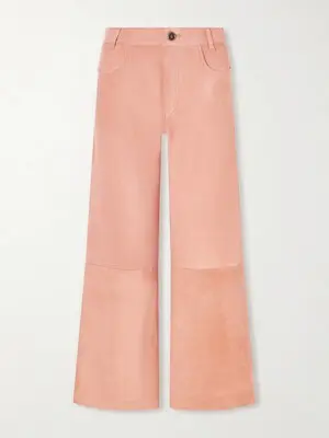 Stouls Lilou Suede Wide-leg Pants - Pink