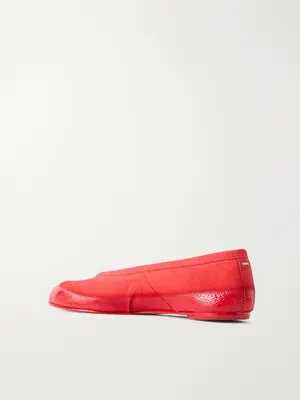 MAISON MARGIELA Tabi Ballerina Leather Flats - Red