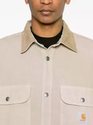 Carhartt Work In Progress Prescott Corduroy-collar Shirt - Neutrals