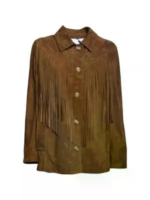 BLUSOTTO Fringed Leather Jacket