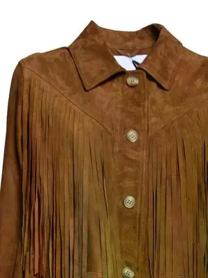 BLUSOTTO Fringed Leather Jacket