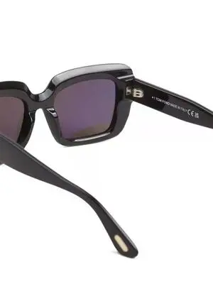 TOM FORD Rectangle Frame Sunglasses - Black
