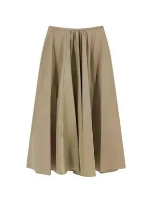 Aspesi Gathered Midi Skirt - Neutrals