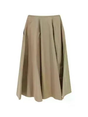 Aspesi Gathered Midi Skirt - Neutrals
