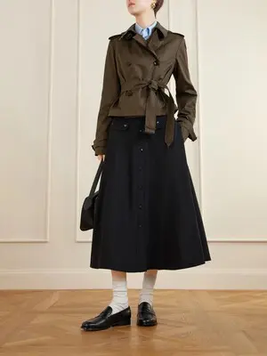 Burberry Swarby Belted Cotton-gabardine Jacket