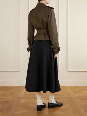 Burberry Swarby Belted Cotton-gabardine Jacket