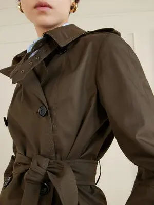 Burberry Swarby Belted Cotton-gabardine Jacket