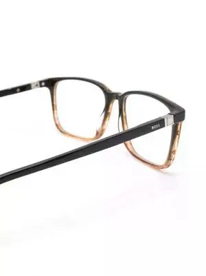 BOSS Logo-print Square-frame Glasses