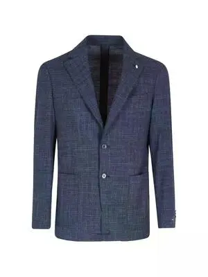 L.B.M. Jack Patch-pocket Single-breasted Blazer - Blue