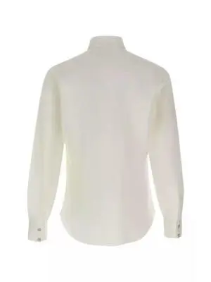 BARBA NAPOLI Flap-pocket Button-fastening Shirt - White
