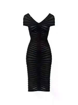Elisabetta Franchi Slim-fit Midi Dress - Black