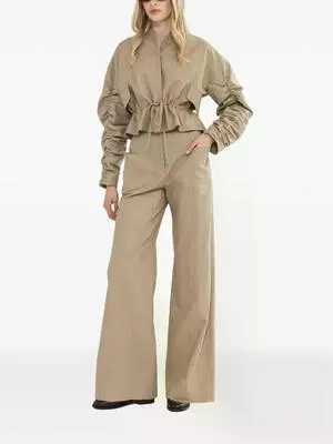 NISSA Wide Leg Pinstripe Trousers
